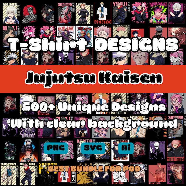 500 Jujutsu Kaisen Bundle Png Designs With CLEAR Background, Jujutsu ...