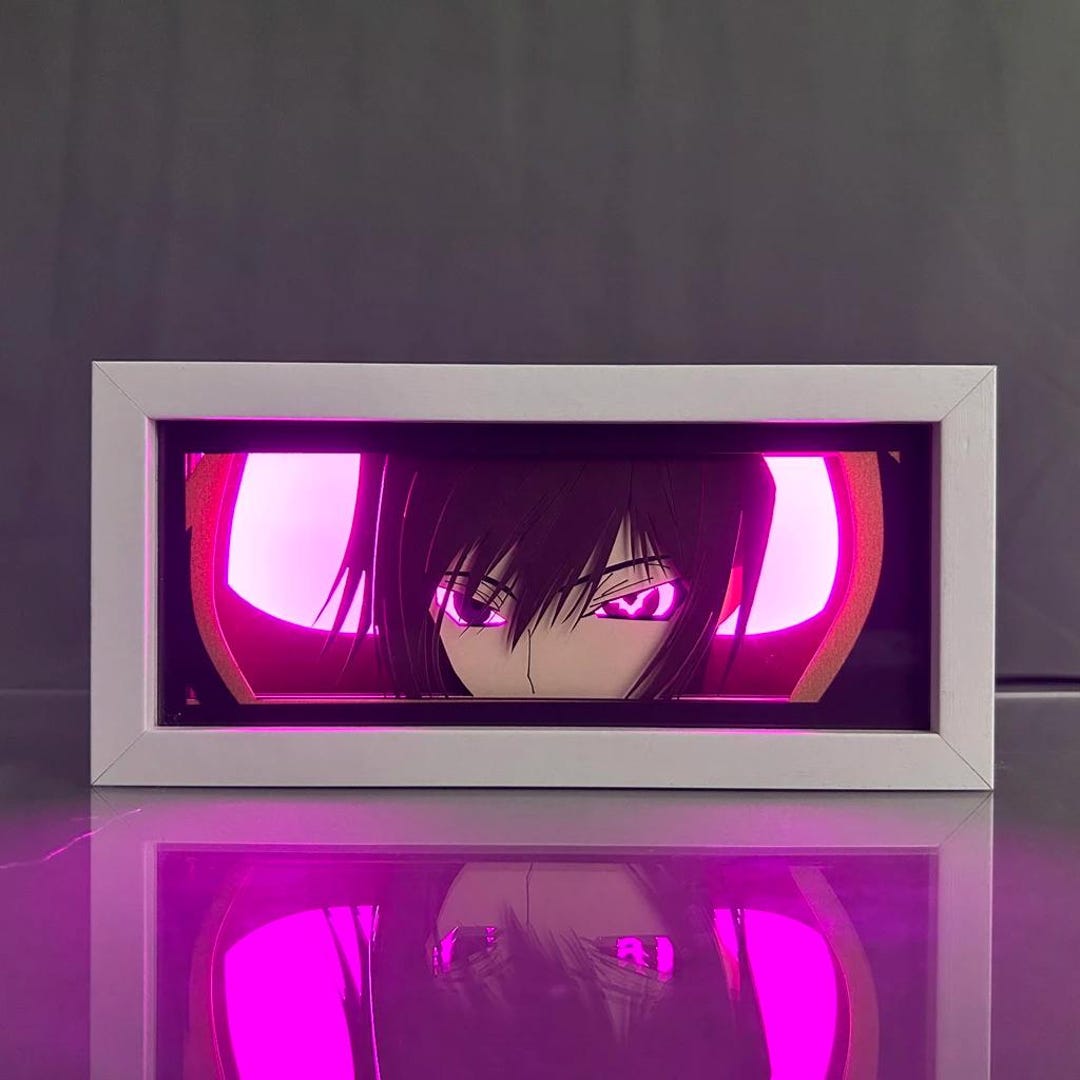 3D Anime Shadow Box Lamp LED Color Changing Manga Night Light Remote ...