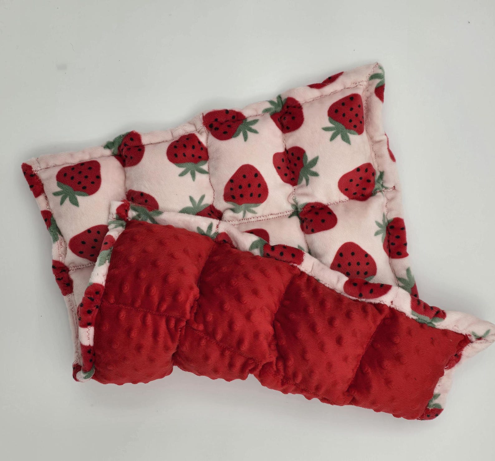 Strawberry Doubled Minky Sensory Weighted Lap Pad Blanket for Kids ...