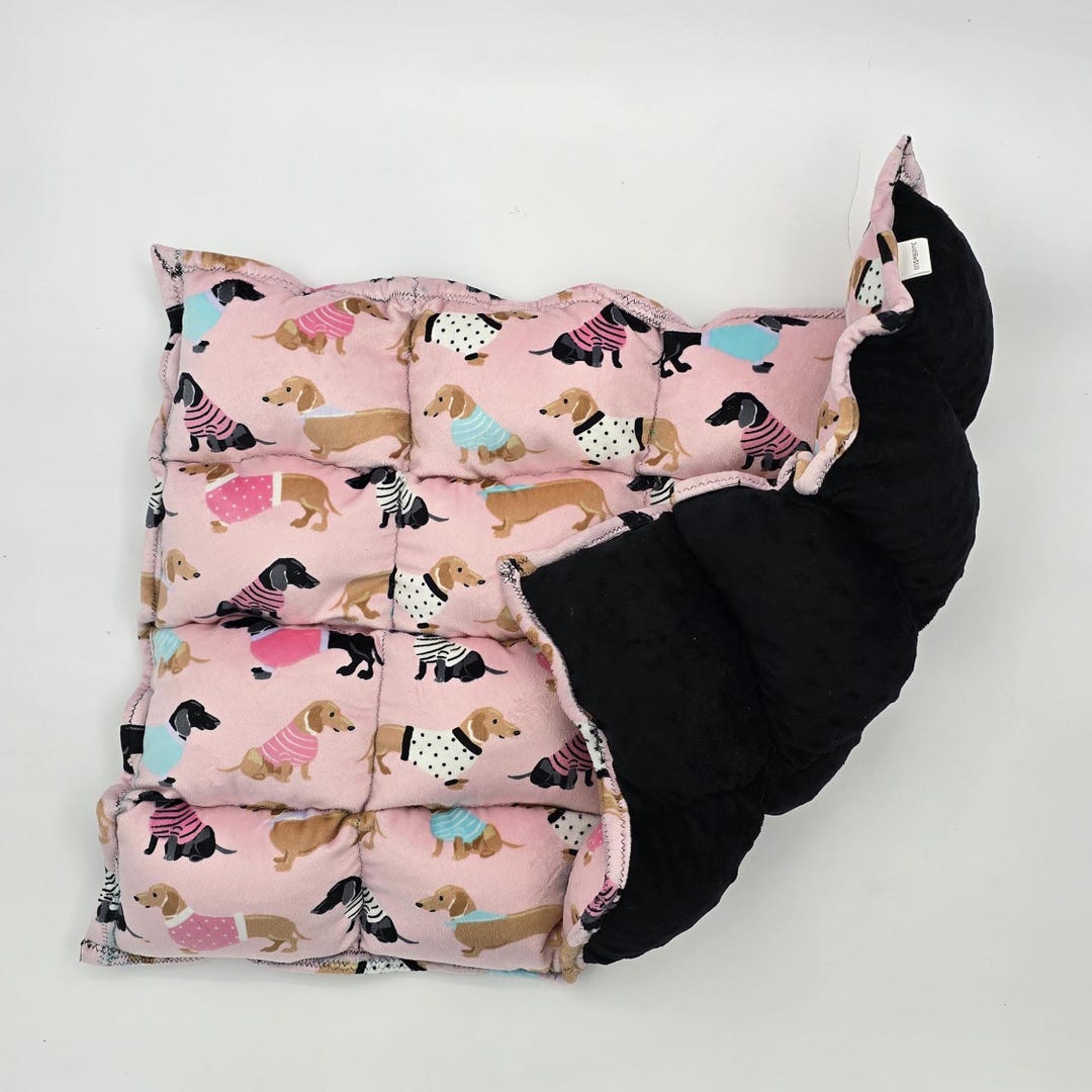 Dachshund Dog Print Weighted Lap Pad – Soft Minky Sensory Blanket - Etsy