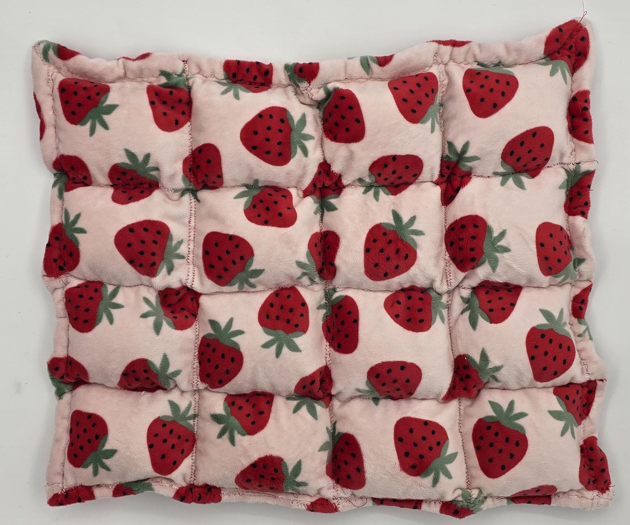 Strawberry Doubled Minky Sensory Weighted Lap Pad Blanket for Kids ...
