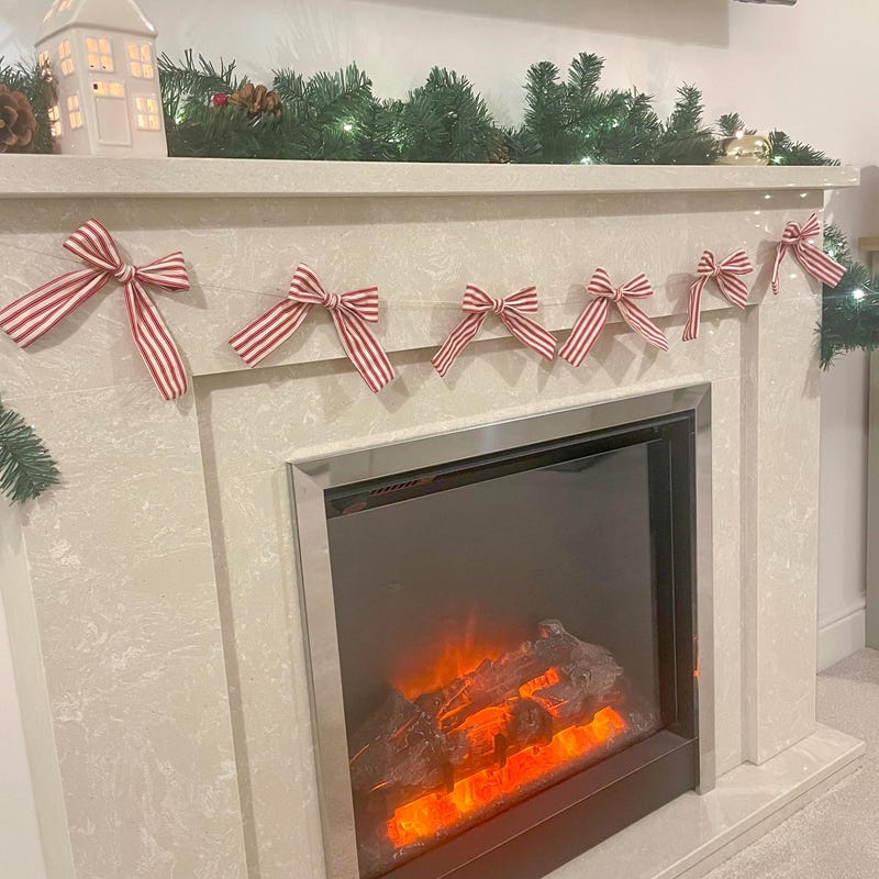 Red Gingham Bow for Garland - Etsy UK