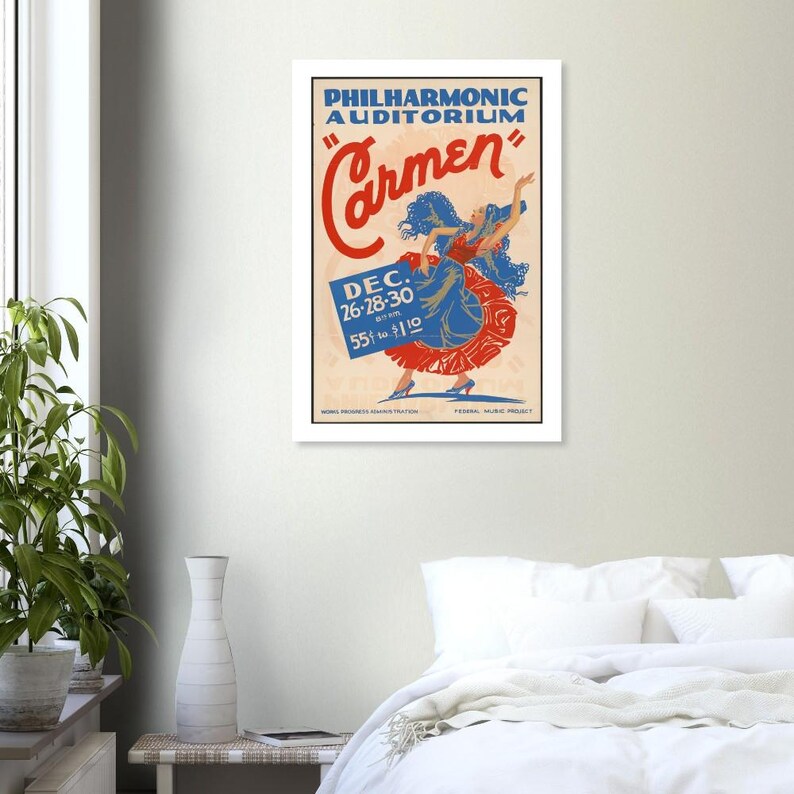 Vintage carmen Philharmonic Auditorium Poster - Etsy