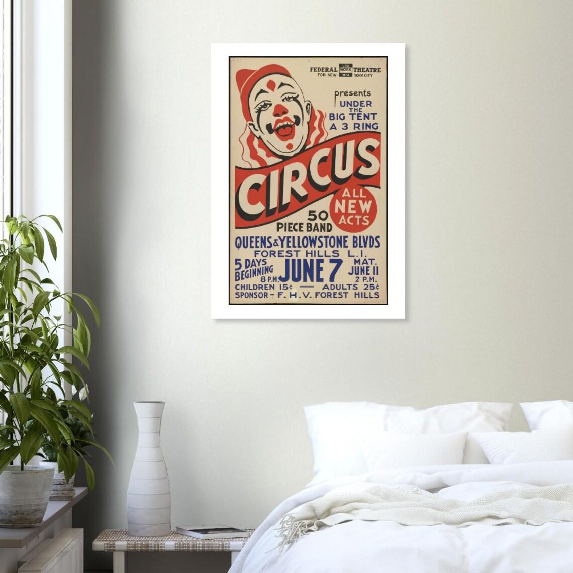 Vintage Federal Theatre Circus Poster - Etsy