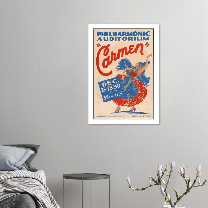Vintage carmen Philharmonic Auditorium Poster - Etsy