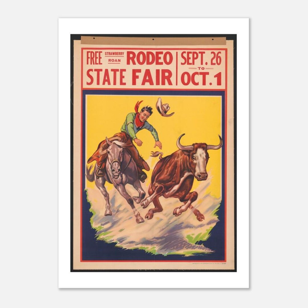Vintage State Fair Rodeo Poster - Etsy