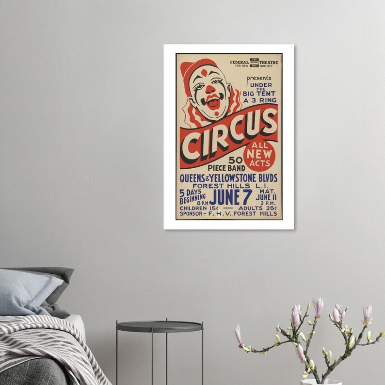 Vintage Federal Theatre Circus Poster - Etsy