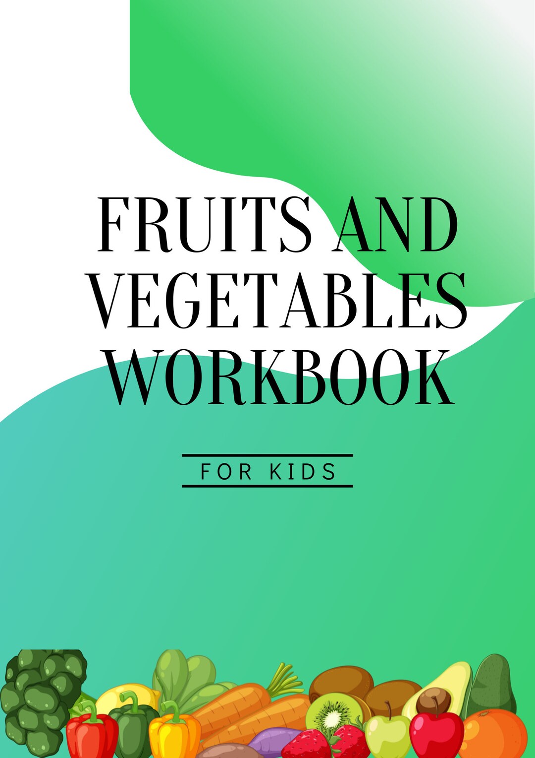 FRUITS AND VEGETABLES Workbook for Kids - Etsy