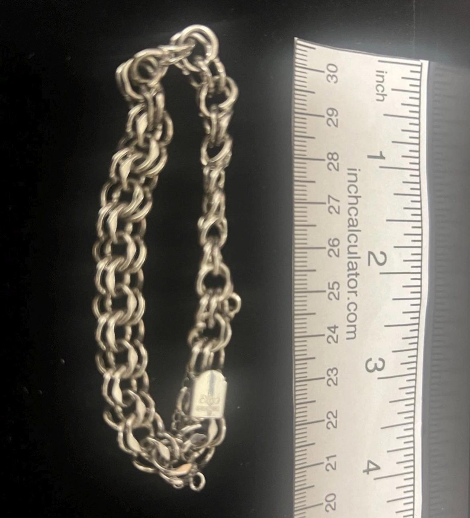 Elco Sterling Silver 925 Double Chain Bracelet - Etsy