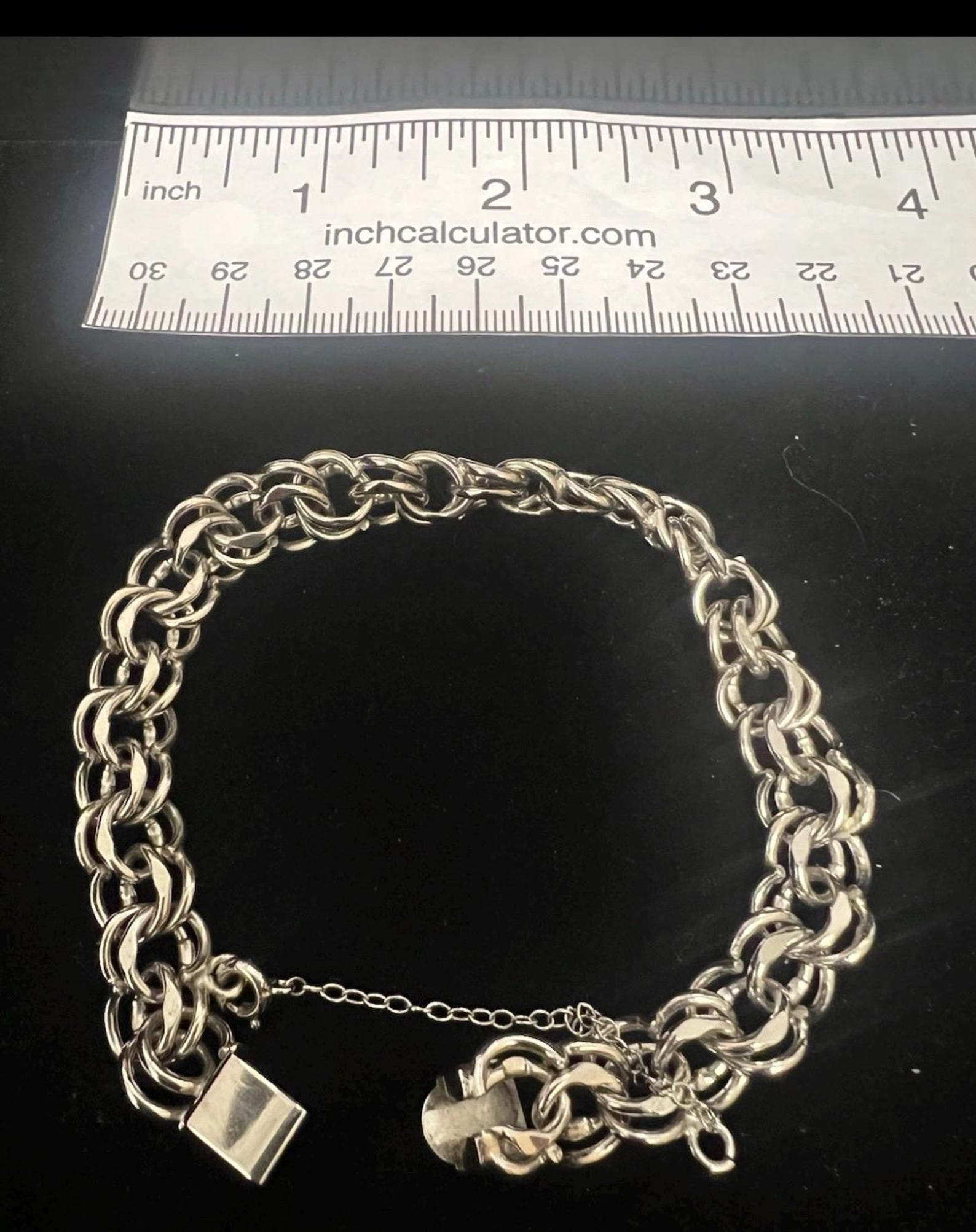 Elco Sterling Silver 925 Double Chain Bracelet - Etsy