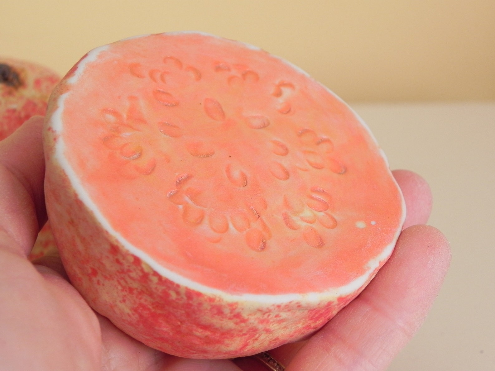 SALE 2 Whole Porcelain Guavas Faux Fruit Fake Food Food - Etsy