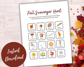 Fall Scavenger Hunt - Etsy