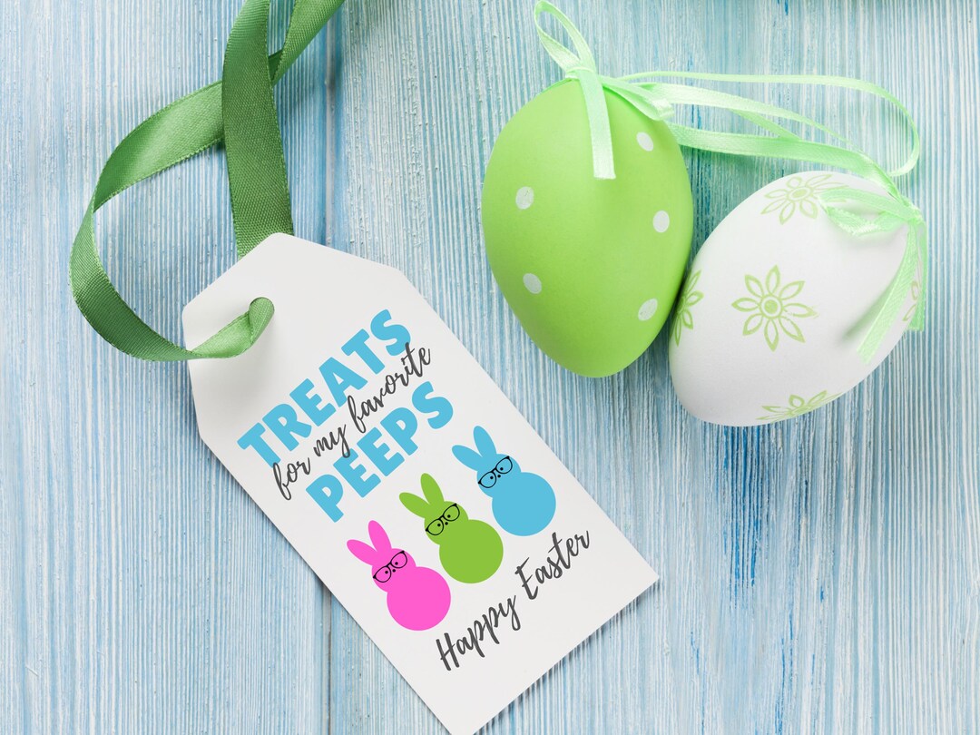 Printable Easter Treat Bag Tags: Peeps Gift Tags (instant Download) - Etsy