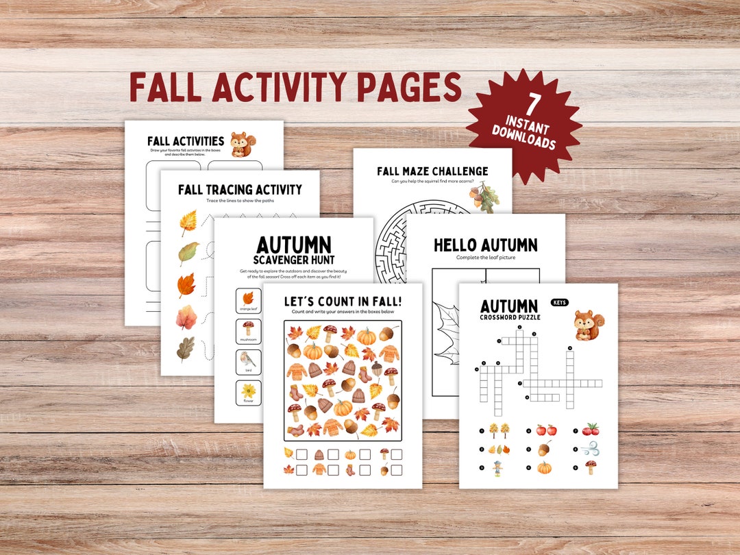 Fall Activities | Printable | Fall Party Games | Fall Games for Kids ...