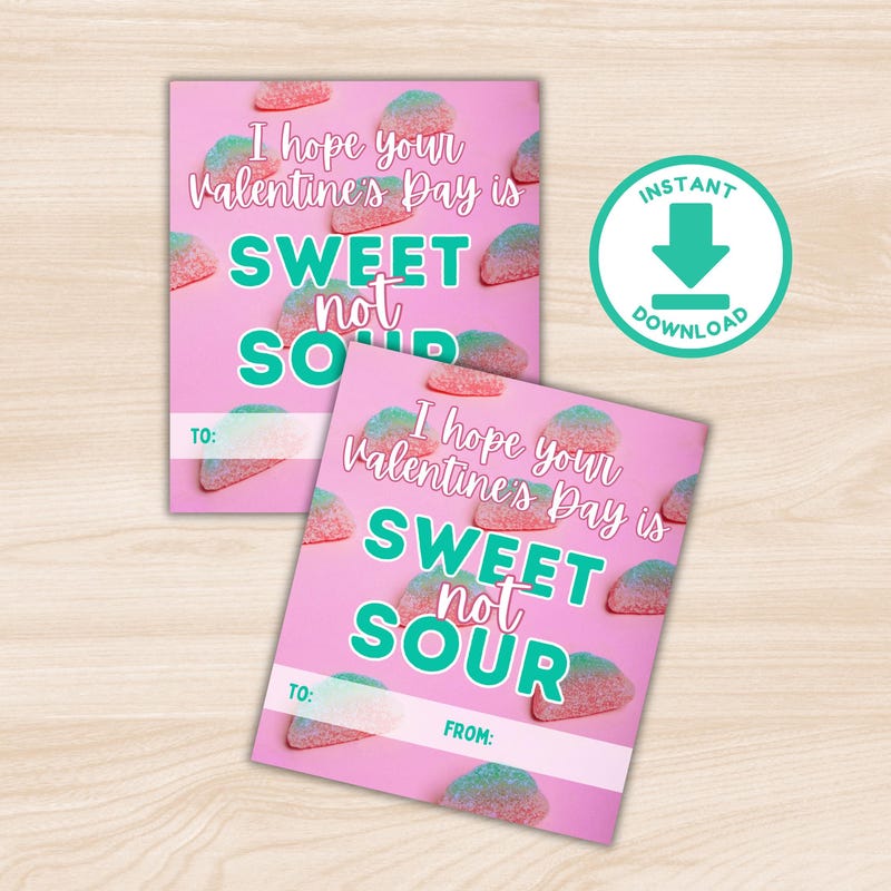 Valentine Printable for Sour Patch Kids - Etsy