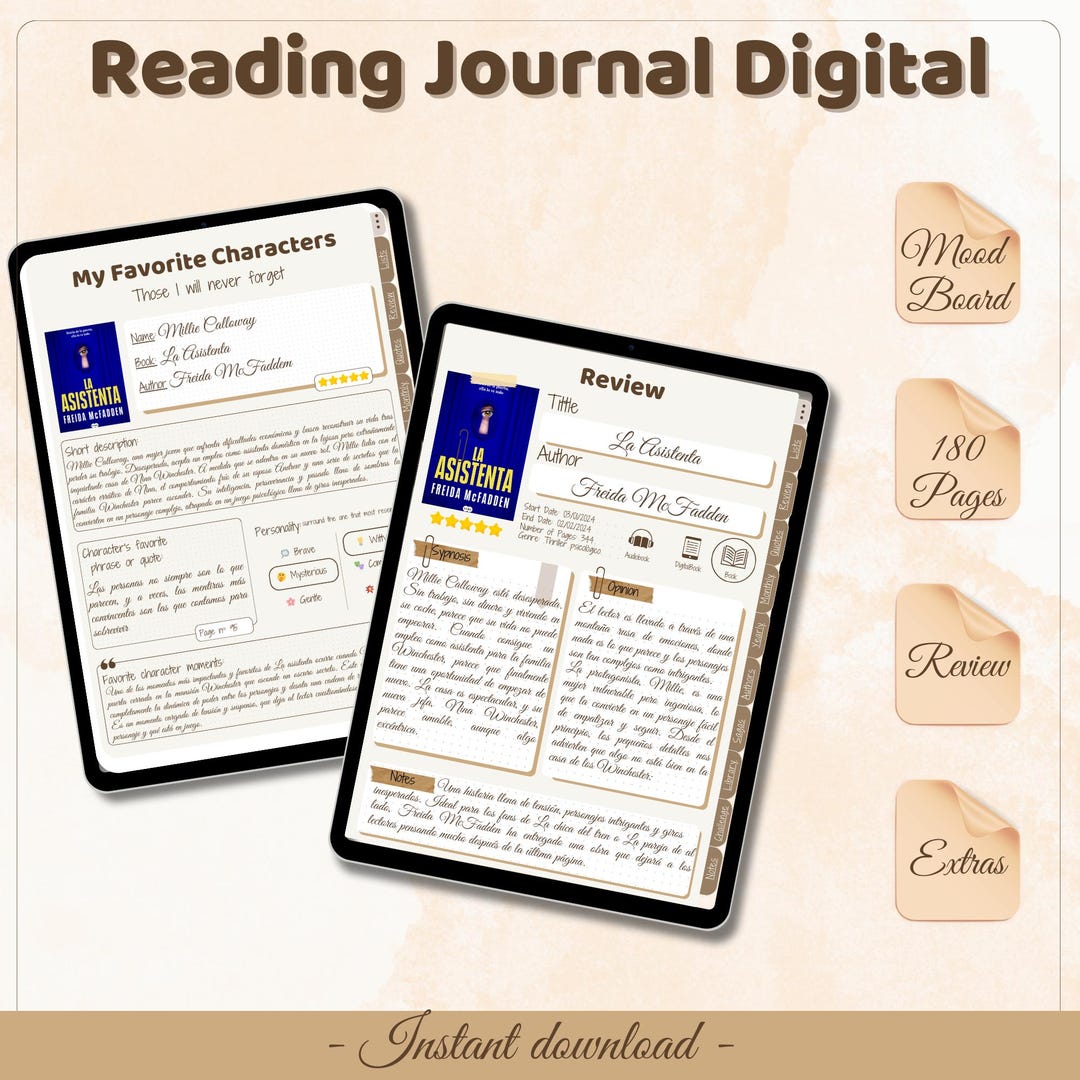 Digital Reading Journal • Reading Log • Digital Reading Journal ...