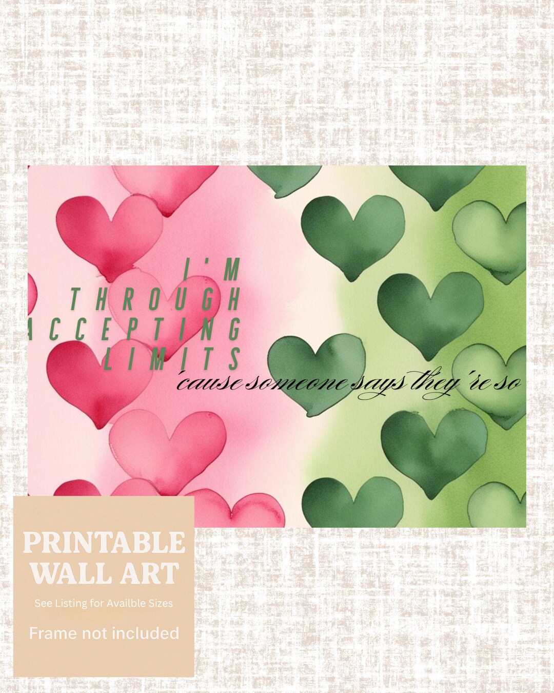 I’m Through Accepting Limits' Printable – Wicked Quote Art - Etsy