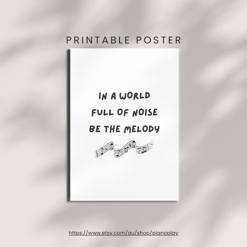 Music Art Print Minimalist - Printable Music Quotes Poster - Etsy