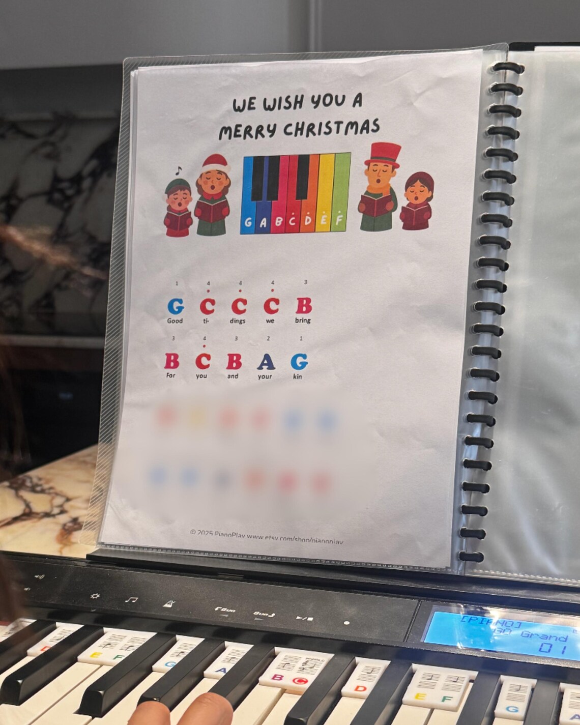 Easy Christmas Piano Sheet Music: We Wish You A Merry Christmas (PDF ...