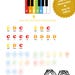 Hot Cross Buns: Color Coded Piano Sheet Music (digital Download) - Etsy