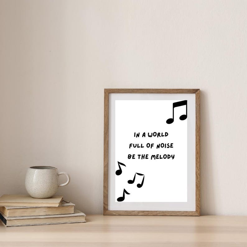 Music Art Print Minimalist - Printable Music Quotes Poster - Etsy