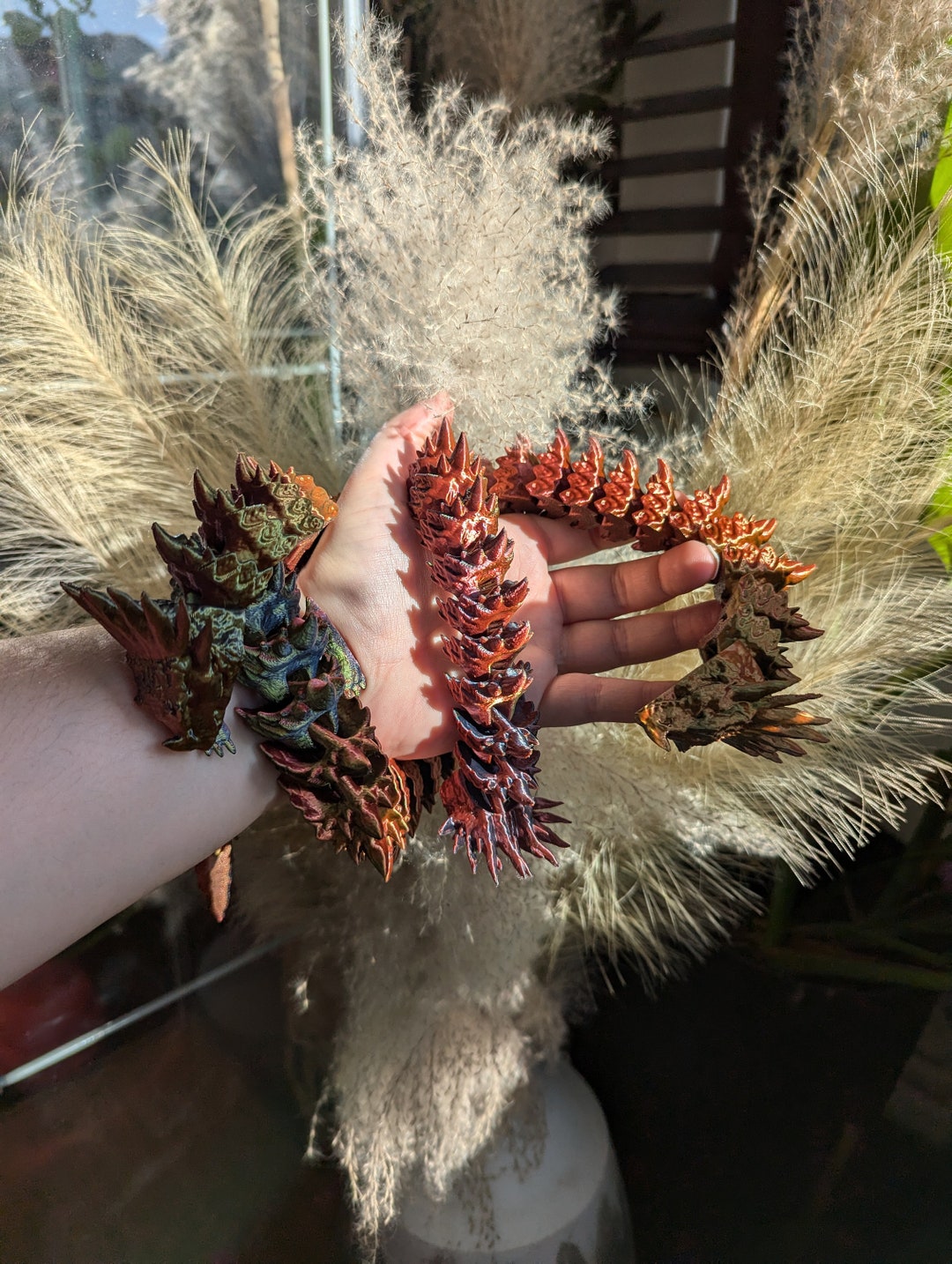 HUGE Articulated Hydra Dragon, Fidget Toy, 3D Printed, Stress Toy, Desk ...