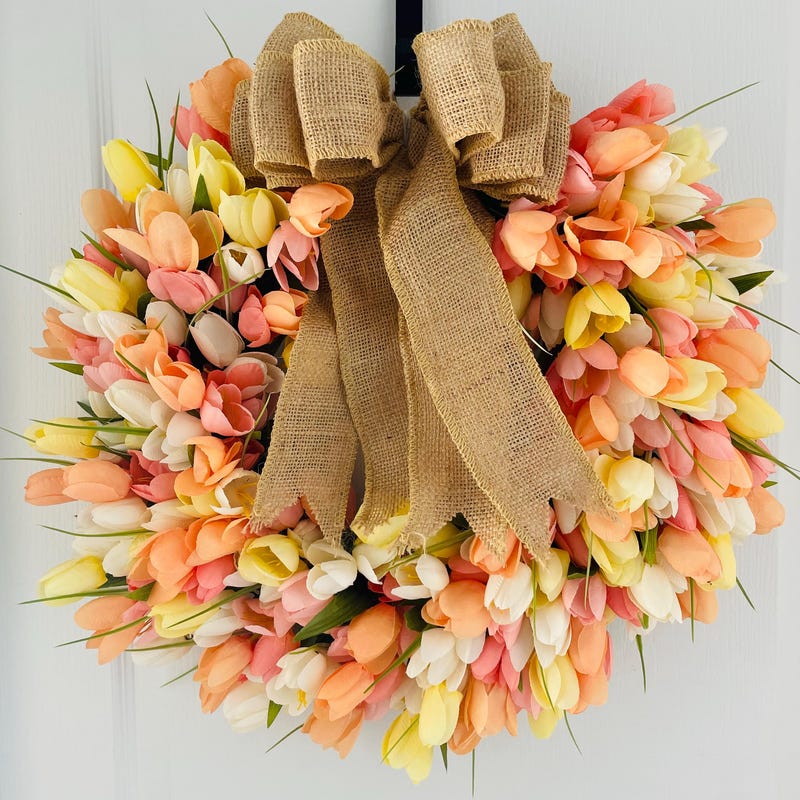 Tulip Wreath - Etsy