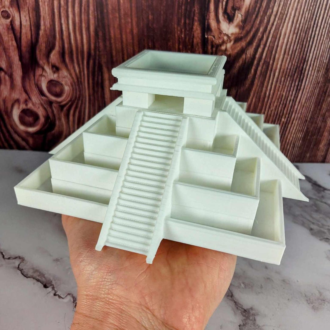 Aztec Pyramid 3D Printed Planter – Indoor Planter for Succulents, Small ...