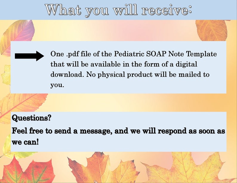 Pediatric SOAP Note Template - Etsy
