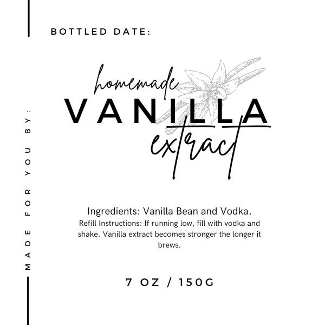 Square Homemade Vanilla Labels - Etsy