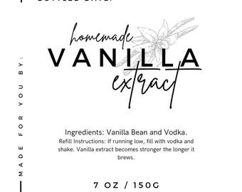 Homemade Vanilla Extract Labels - Etsy