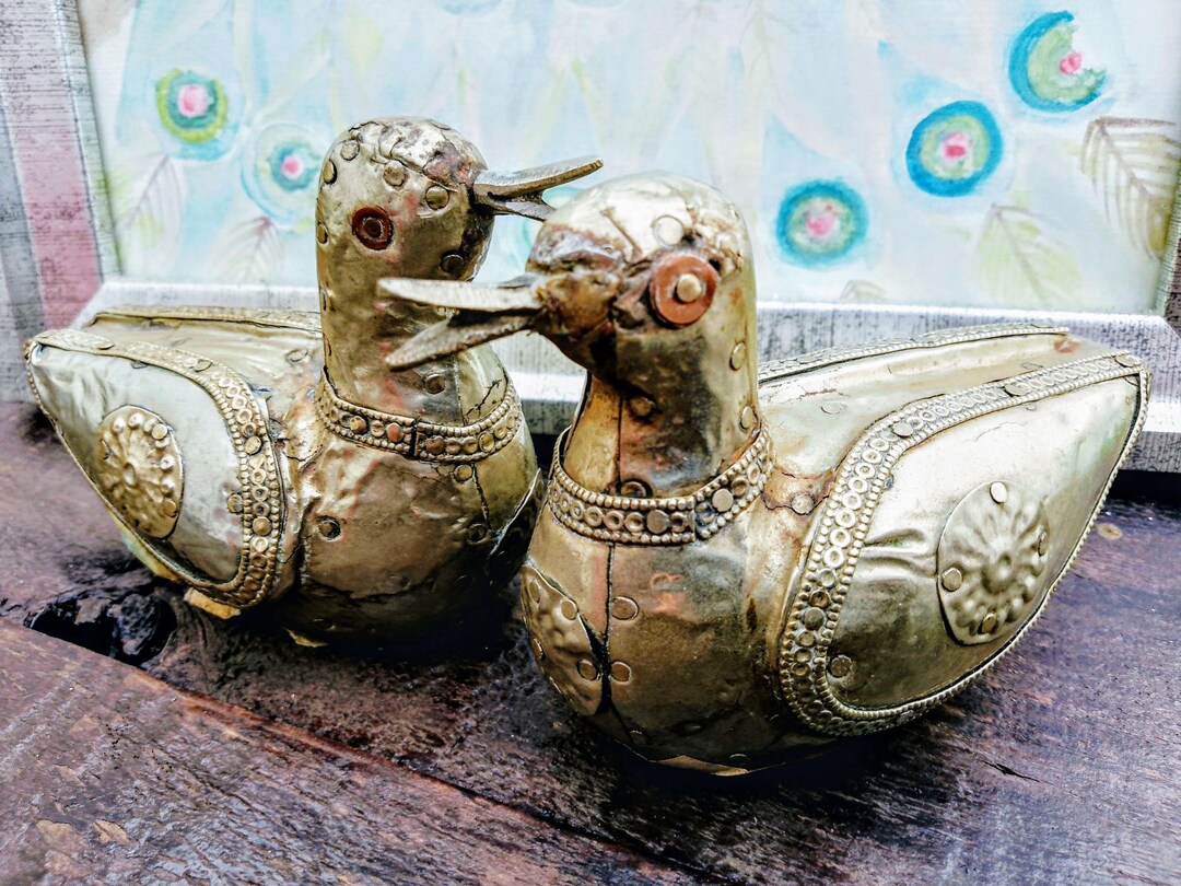 1960s Italian Original Silver Pair of Ducks, Wonderful Vintage ...