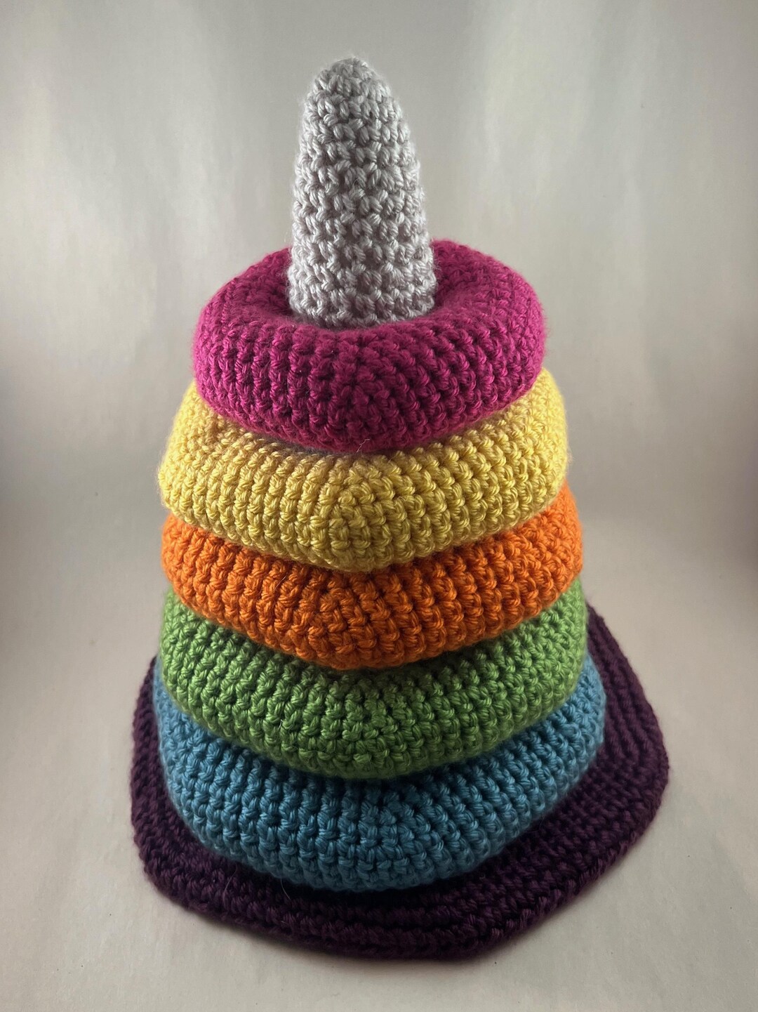 Soft Crocheted Stacking Rings Toy - Etsy
