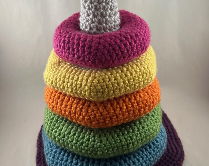 Soft Crocheted Stacking Rings Toy - Etsy