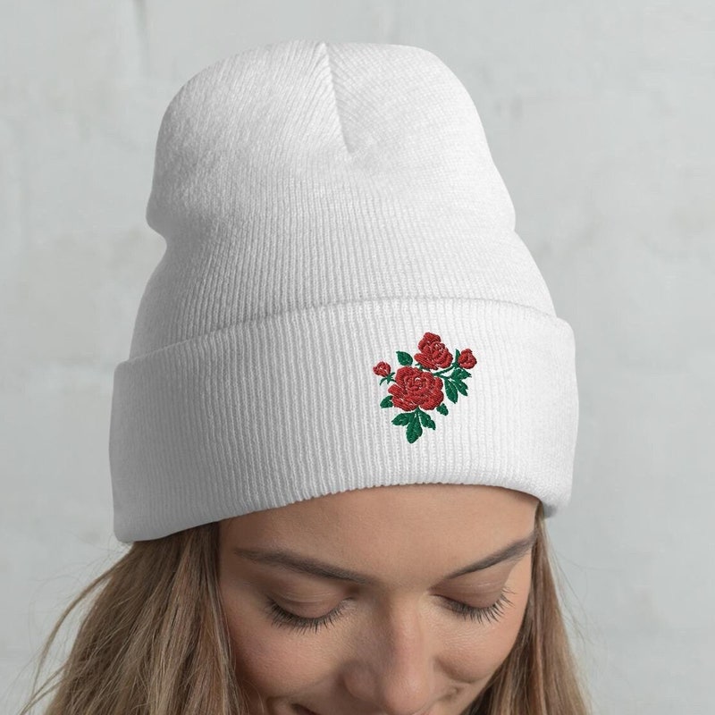Rose Beanie - Etsy