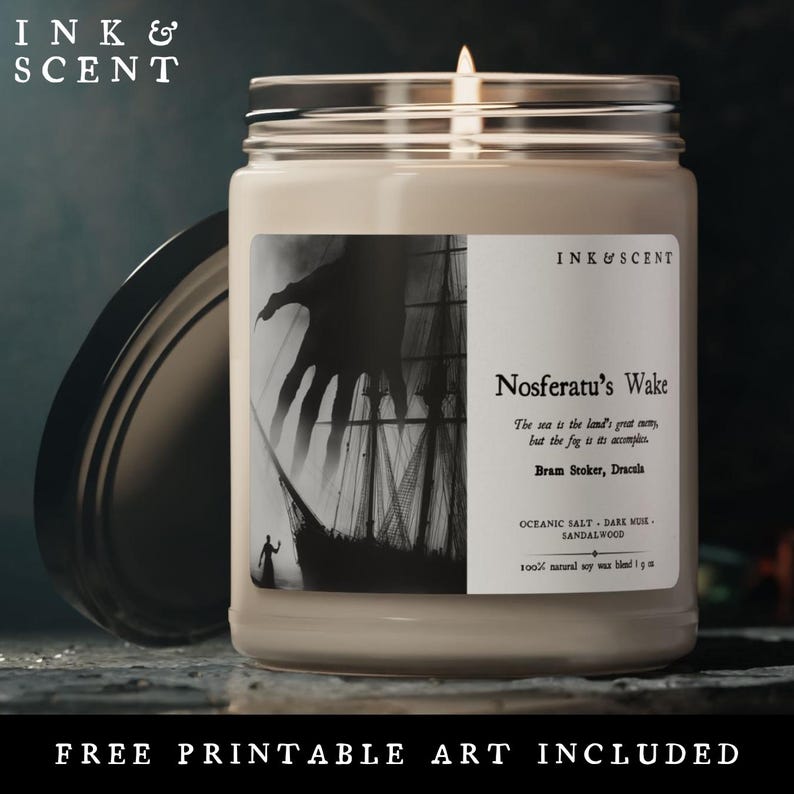 Nosferatu Ghost Ship Candle Vampire Ocean Aesthetic Gothic Dracula ...