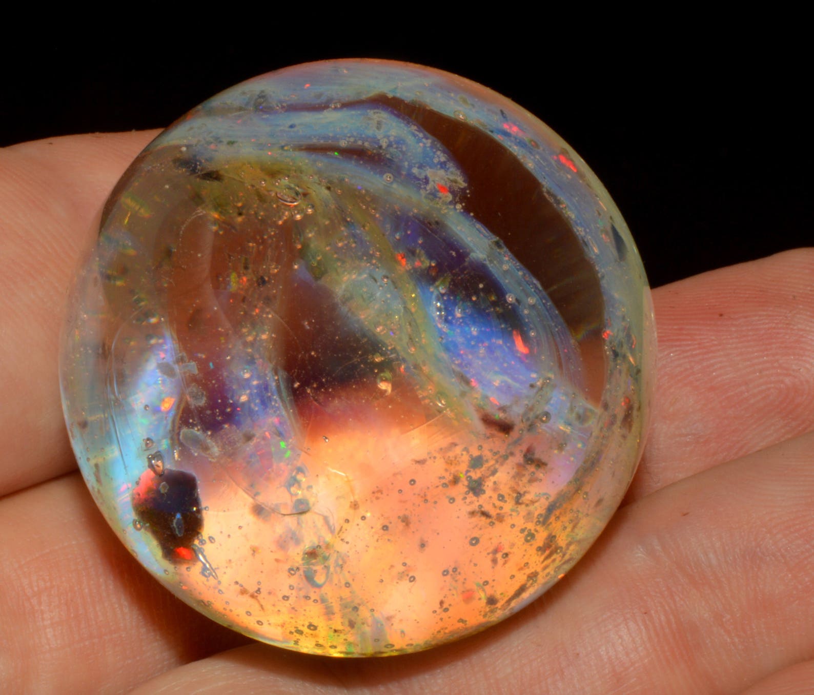 Exquisite Crushed Opal Galaxy Marble Handblown Glass - Etsy