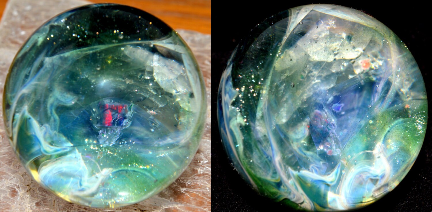 Encased Black Opal Cube in a Cobalt Sparkly Stardust Universe - Etsy Canada