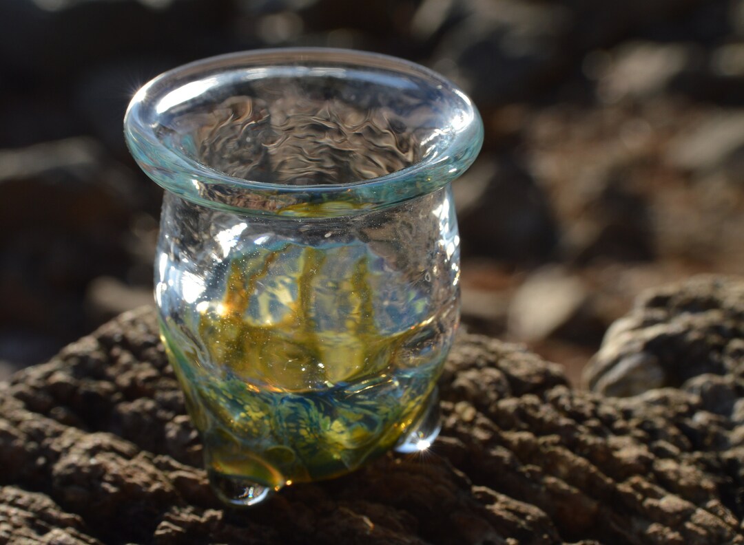 Cauldron in Blue Moon Honeycomb - Handblown Glass - Etsy