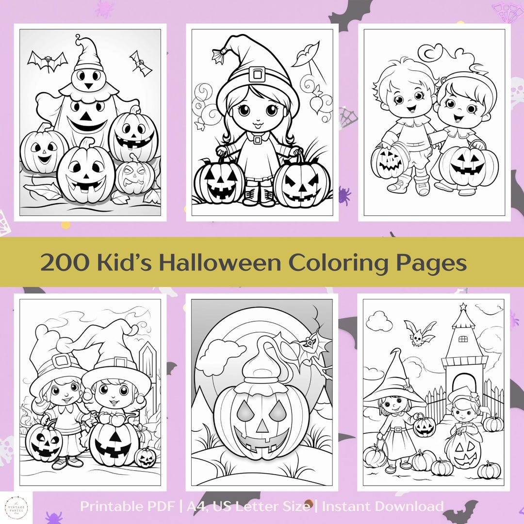 200 Halloween Coloring Pages for Kids | Halloween Theme Coloring Pages ...