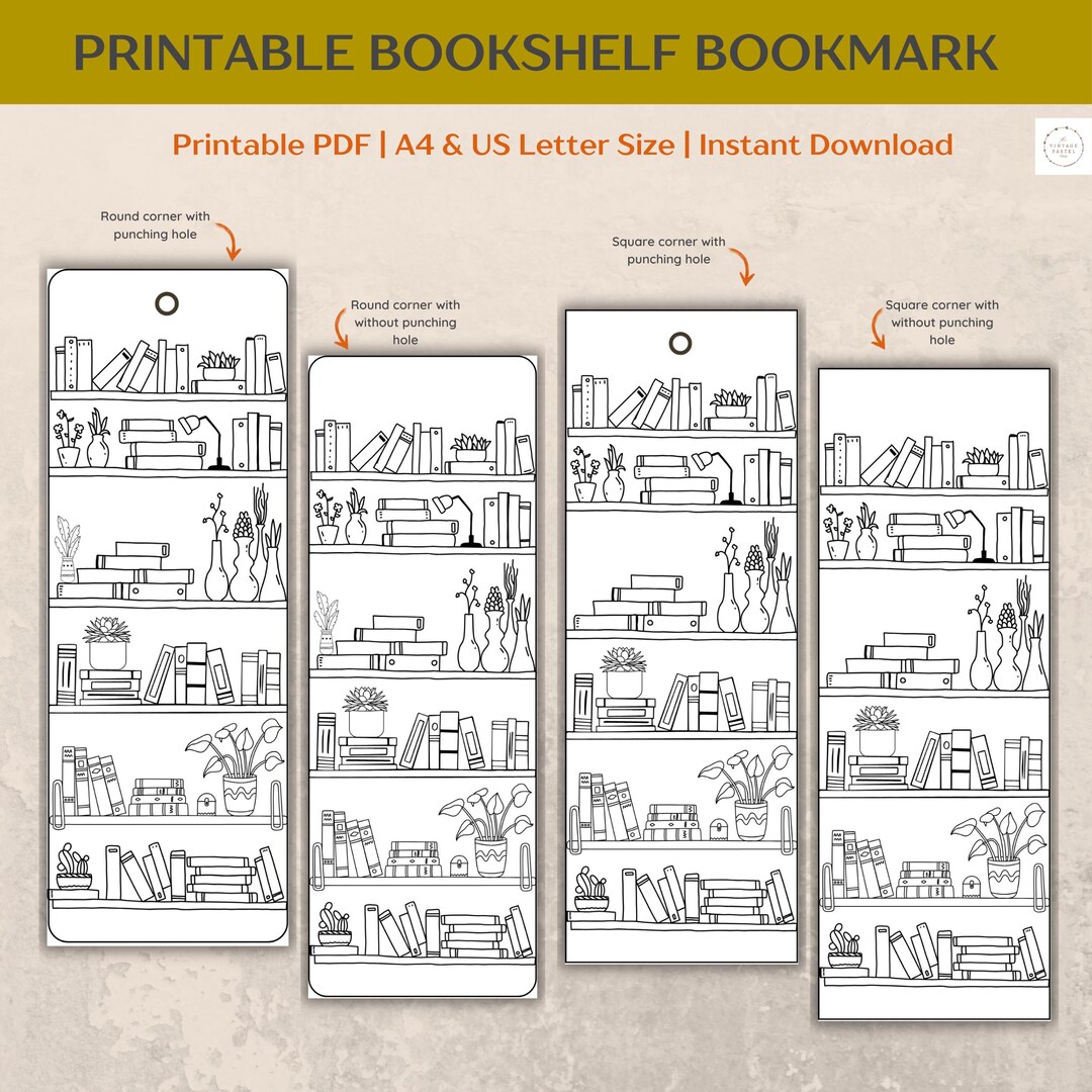 Printable Bookshelf Reading Tracker Bookmark (instant Download PDF) - Etsy