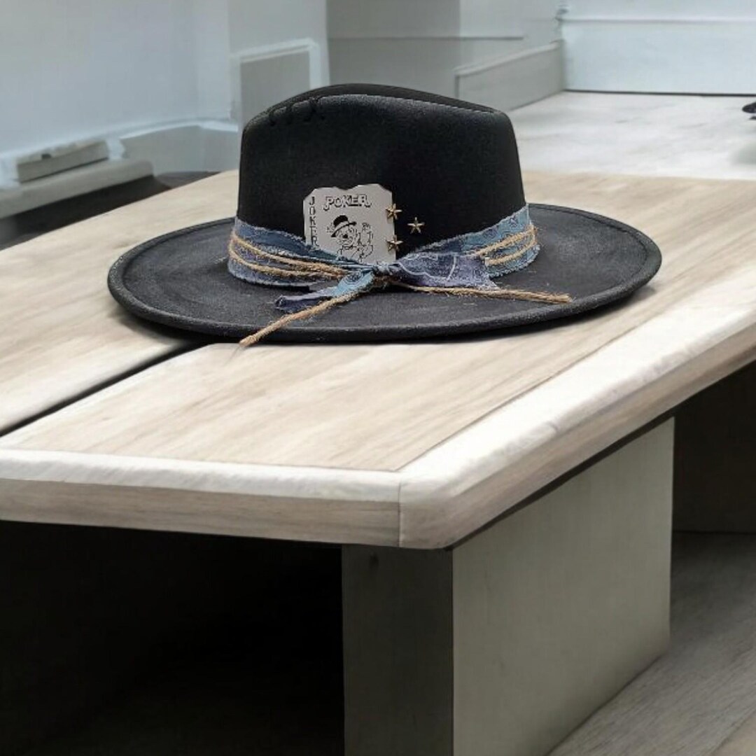 Hand Crafted Distressed Fedora Hat - Etsy