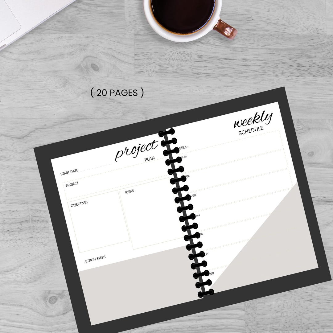 Motivational Printable Planner, Project Planner, Gratitude Journal ...