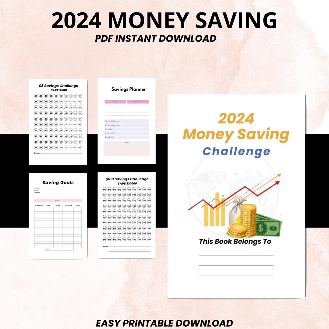 Money Saving Challenge, Budget Planner, Savings Tracker, Printable ...