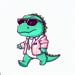 80's Miami Vice Looking Cartoon Alligator - Etsy