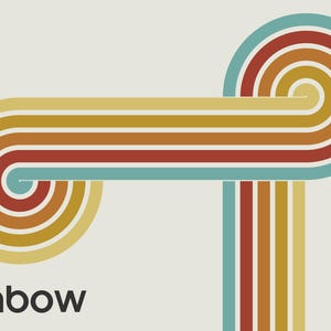 Retro Rainbow Vector Graphics, Patterns, SVG & Png's for Canva - Etsy