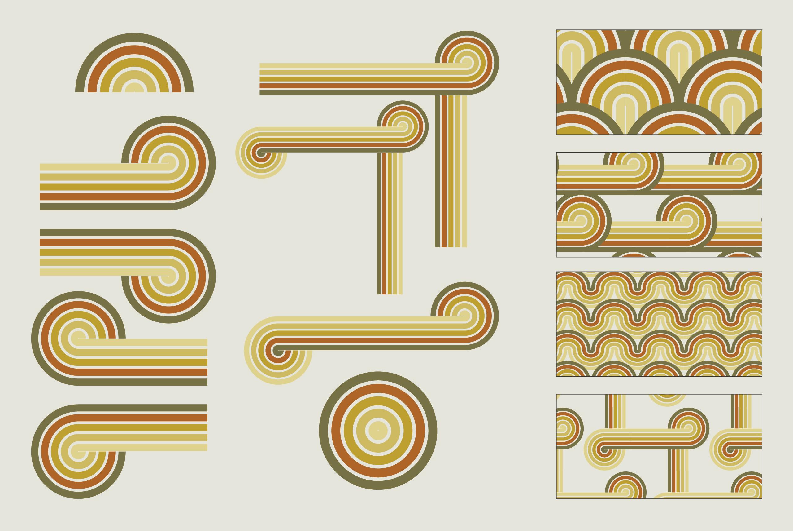 Retro Rainbow Vector Graphics, Patterns, SVG & Png's for Canva - Etsy