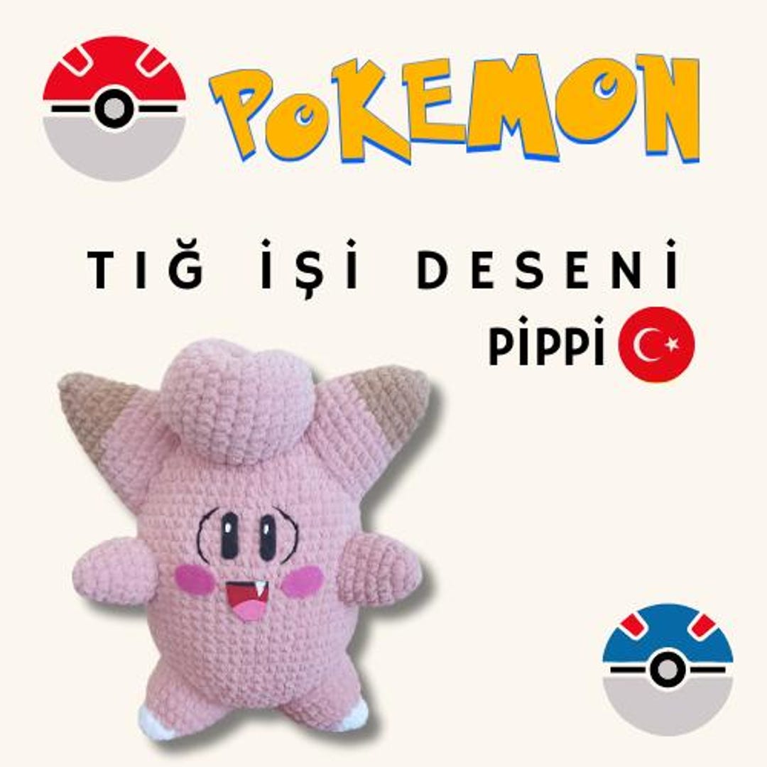 Tığ Işi Deseni, Amigurumi Pippi Pokemon - Etsy