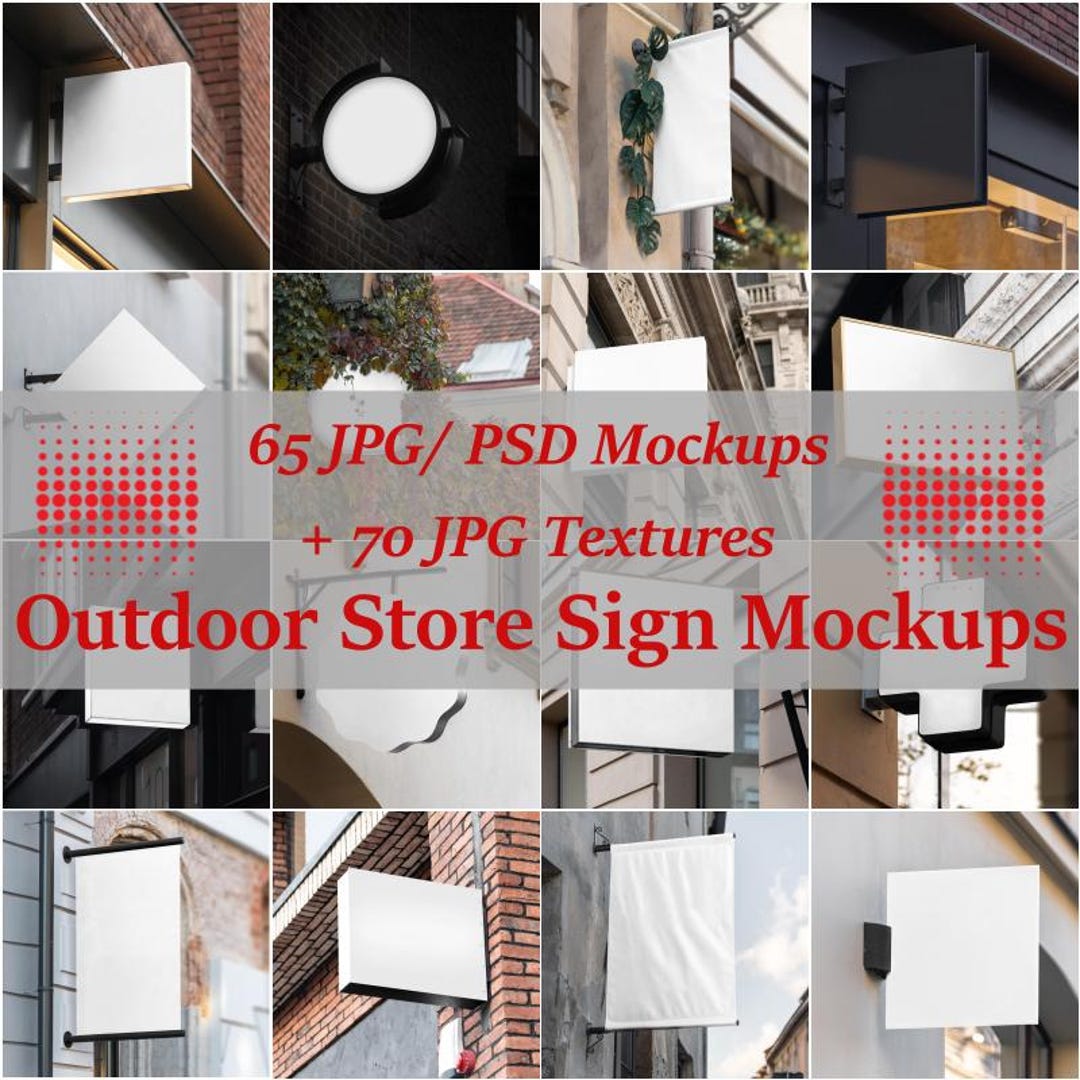 135 Mockups and Textures Jpg Psd Outdoor Boutique Coffee Store Shop ...