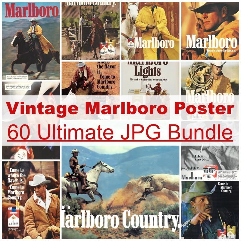 Marlboro Poster Horse - Etsy